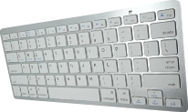 Technotech Ultra Slim Bluetooth Keyboard, Mini Wireless White KeyBoard ...